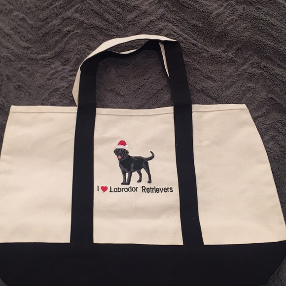 Bags | New Canvas Labrador Retriever Holiday Tote Bag | Poshmark